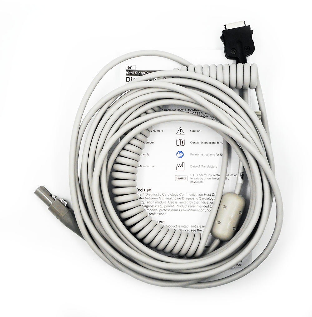 GE HealthCare Cable ECG CAM 14 Coiled 15 ft. - 2016560-003 | Probo Medical